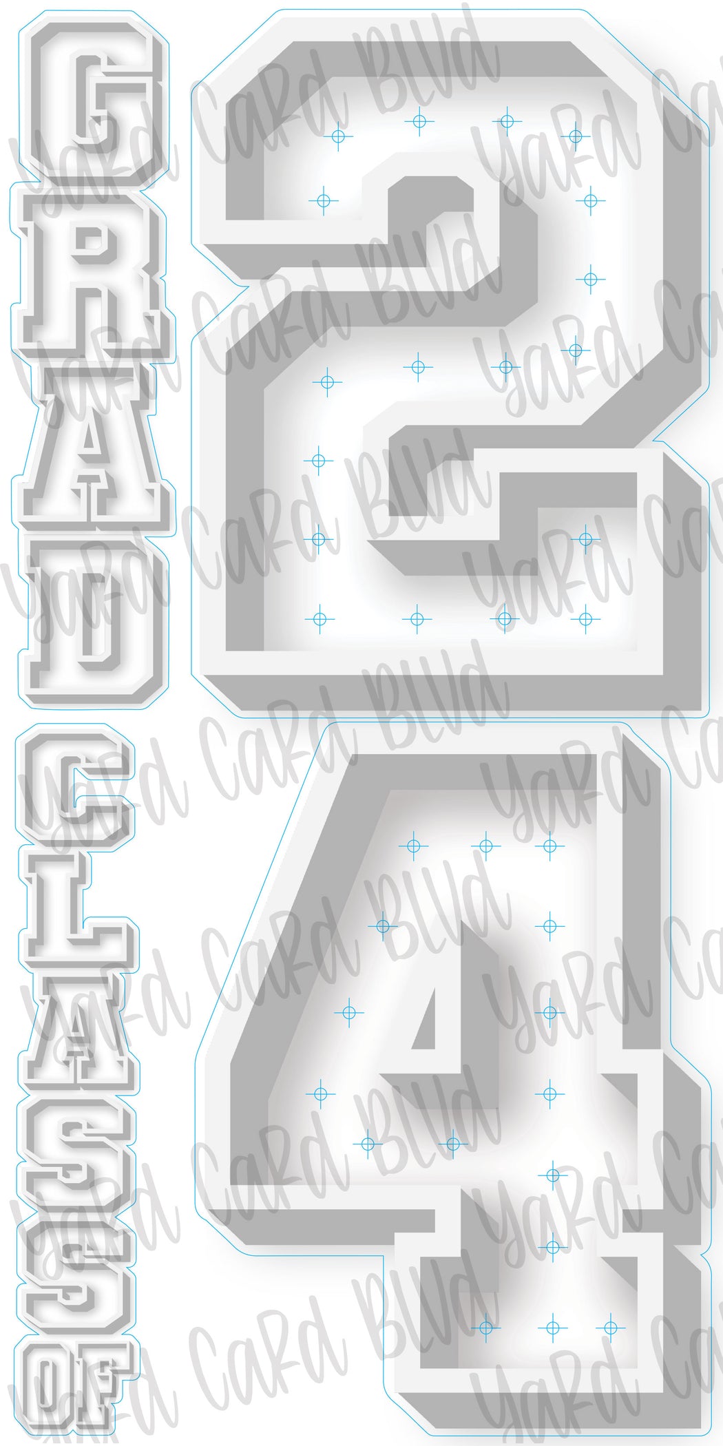 Twinkle Marquee Grad 24 Set with Light Holes — Yard Card Blvd