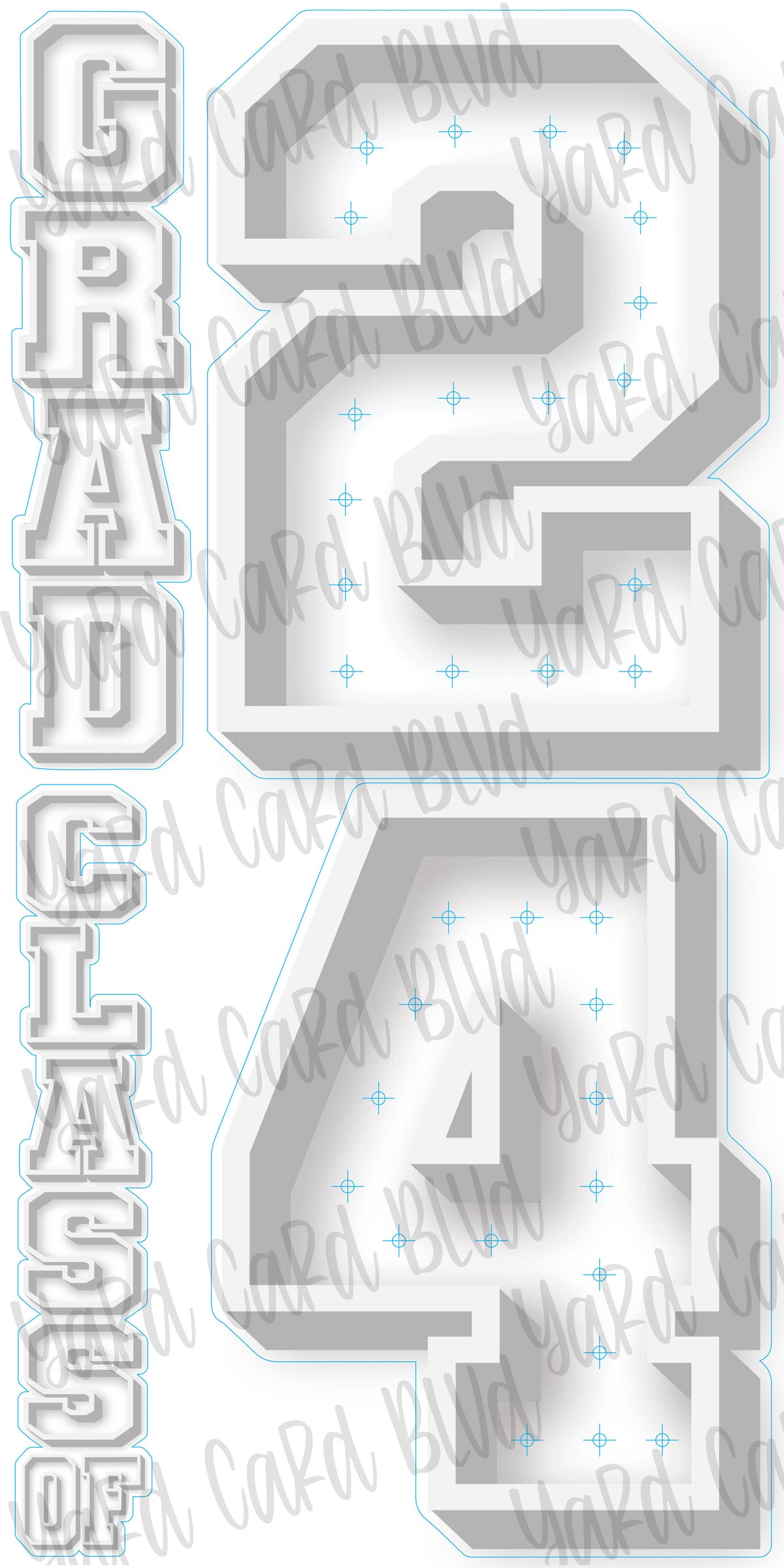 Twinkle Marquee Grad 24 Set with Light Holes — Yard Card Blvd