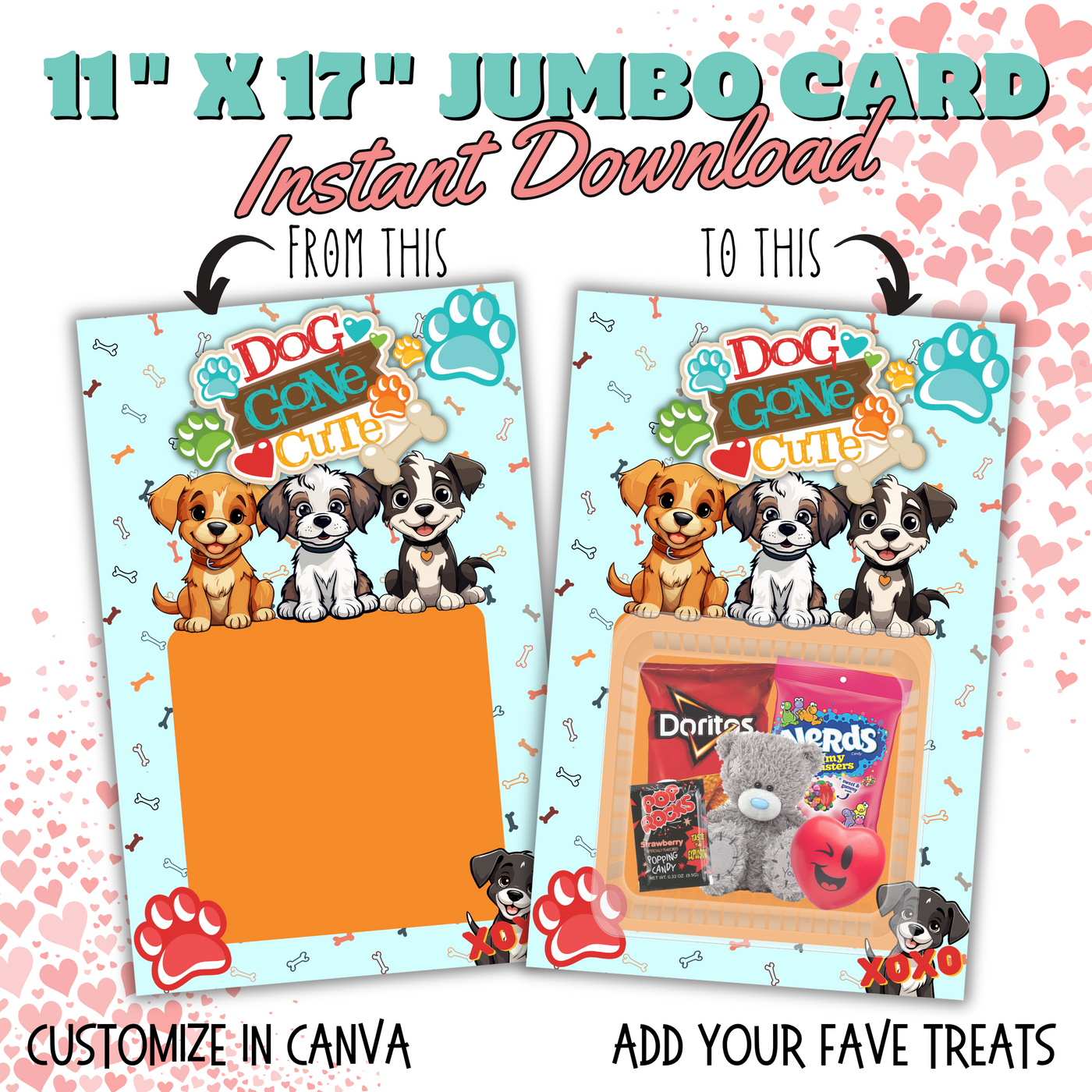 Dog Gone Cute Jumbo Card — Yard Card Blvd