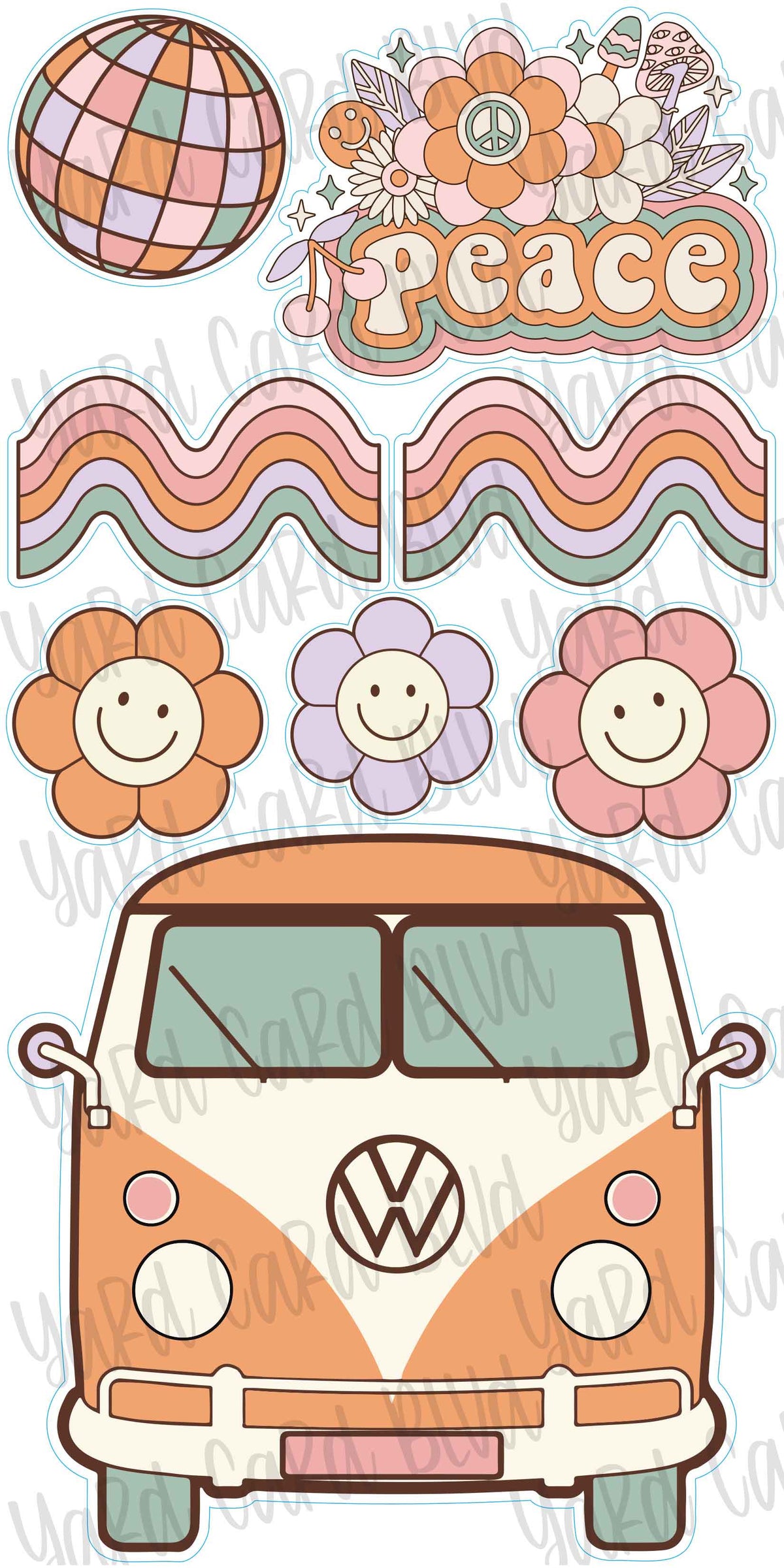 Hippy Van - Pastels — Yard Card Blvd