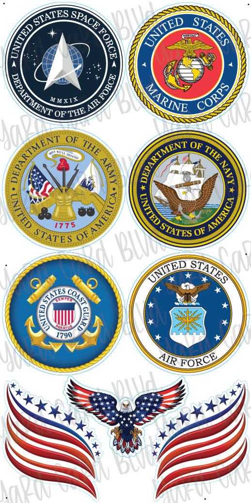 Military Emblems — Yard Card Blvd