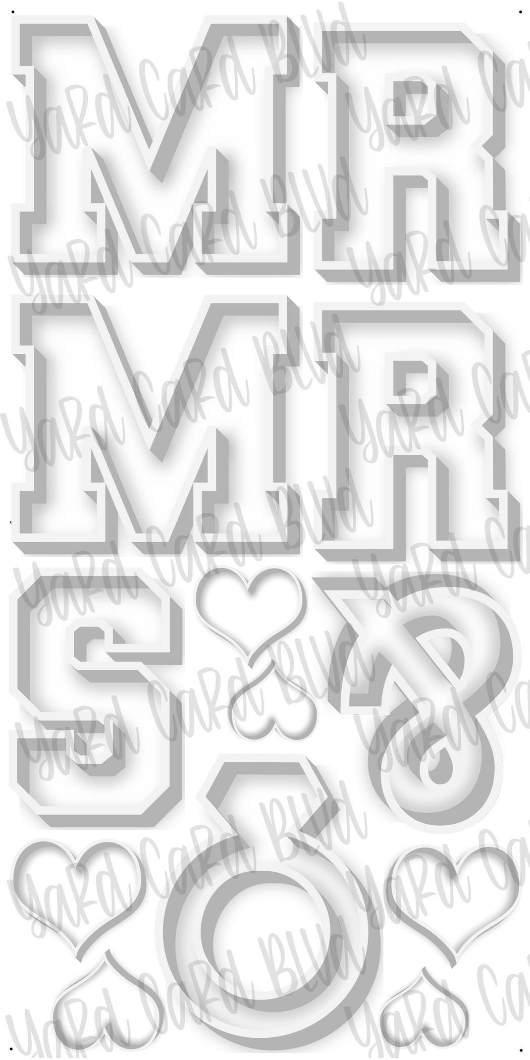 Marquee Twinkle Letter Set - MR & MRS - 24" Letters — Yard Card Blvd