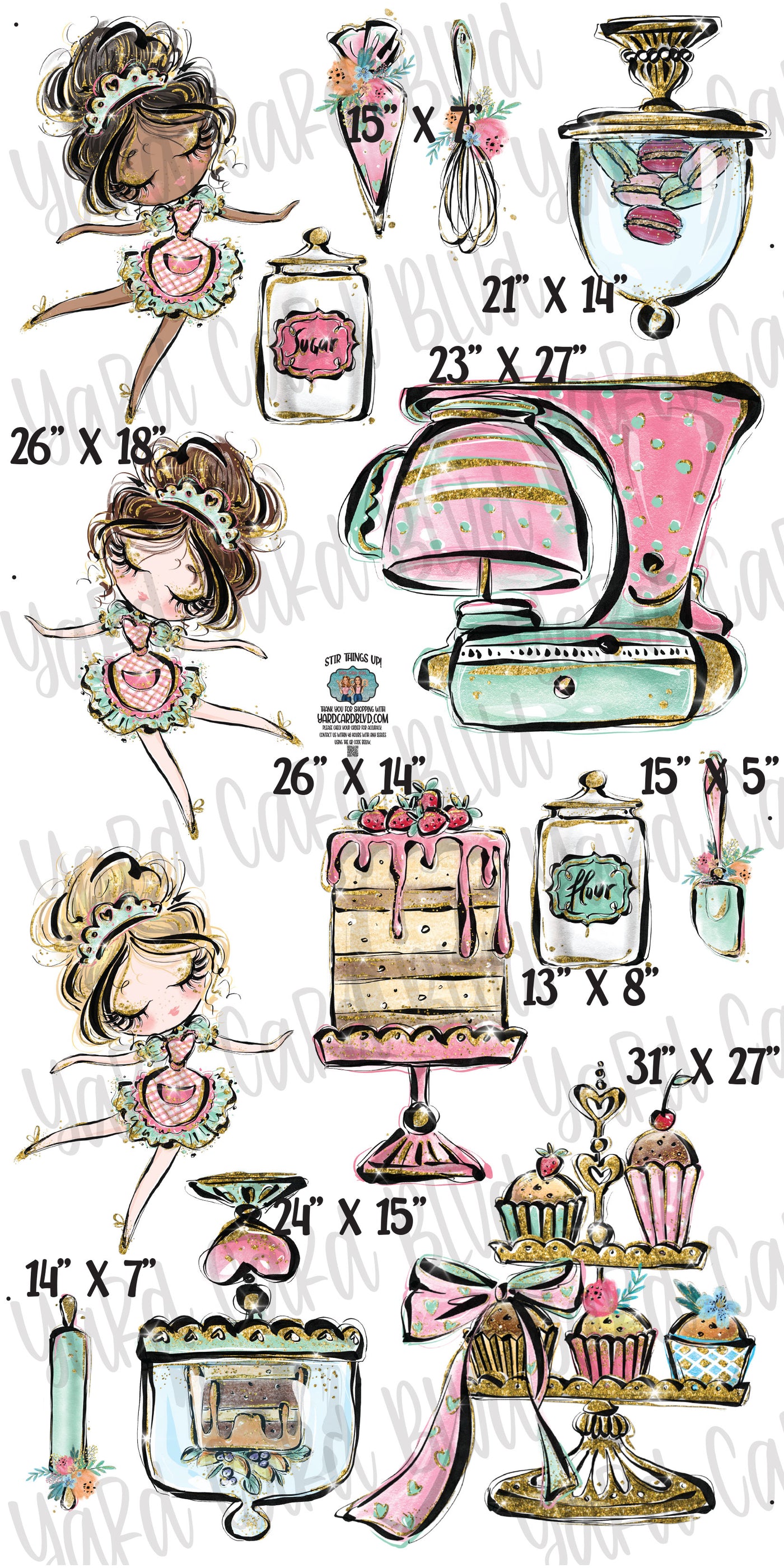 Life is Sweet Bakery Set 1 — Yard Card Blvd