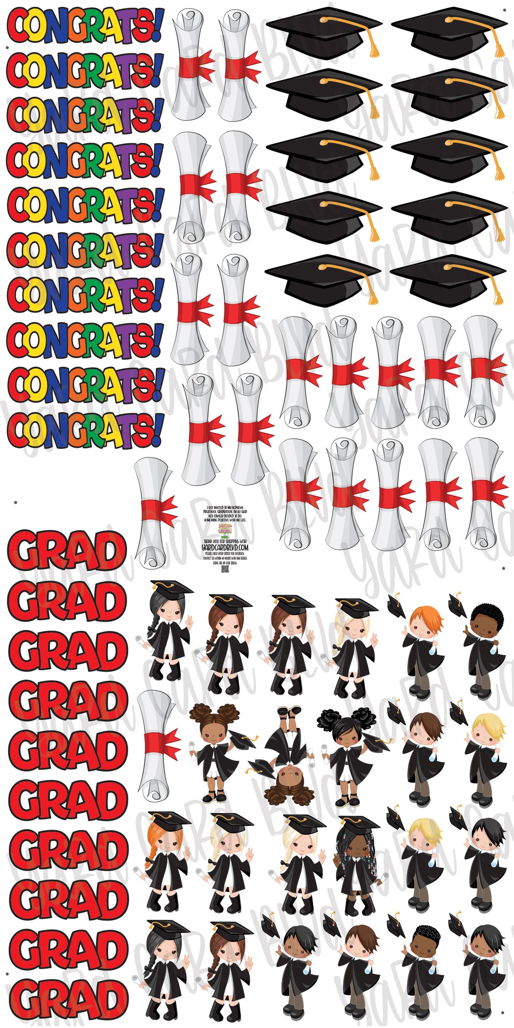 Bitty Bouquet Kids Graduation — Yard Card Blvd