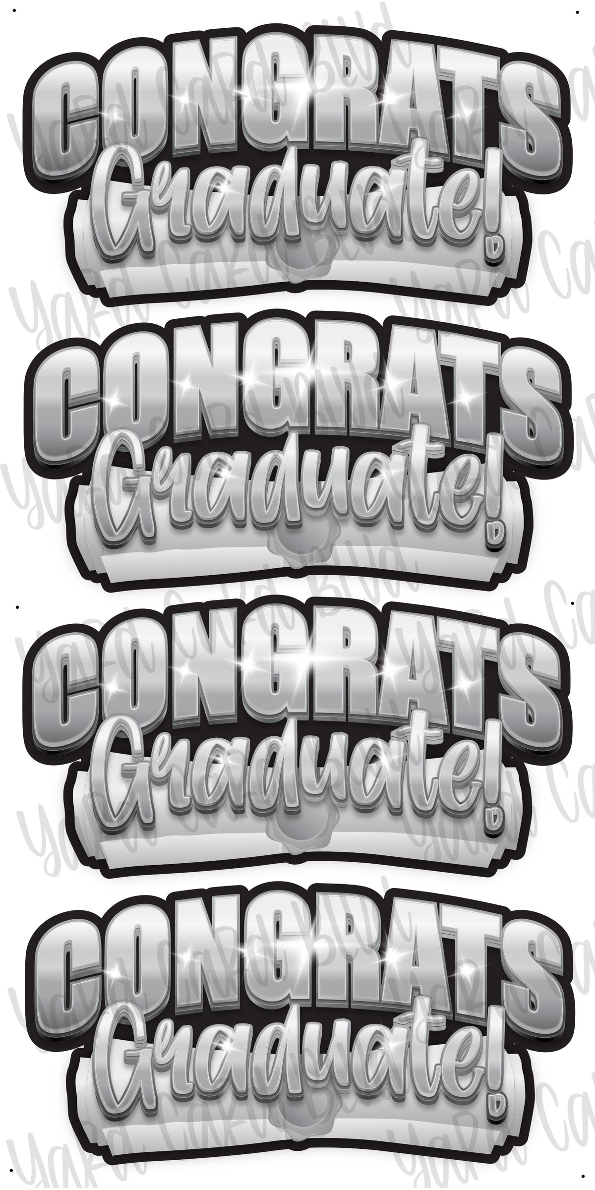 Congrats Graduate Splash Set - Silver — Yard Card Blvd
