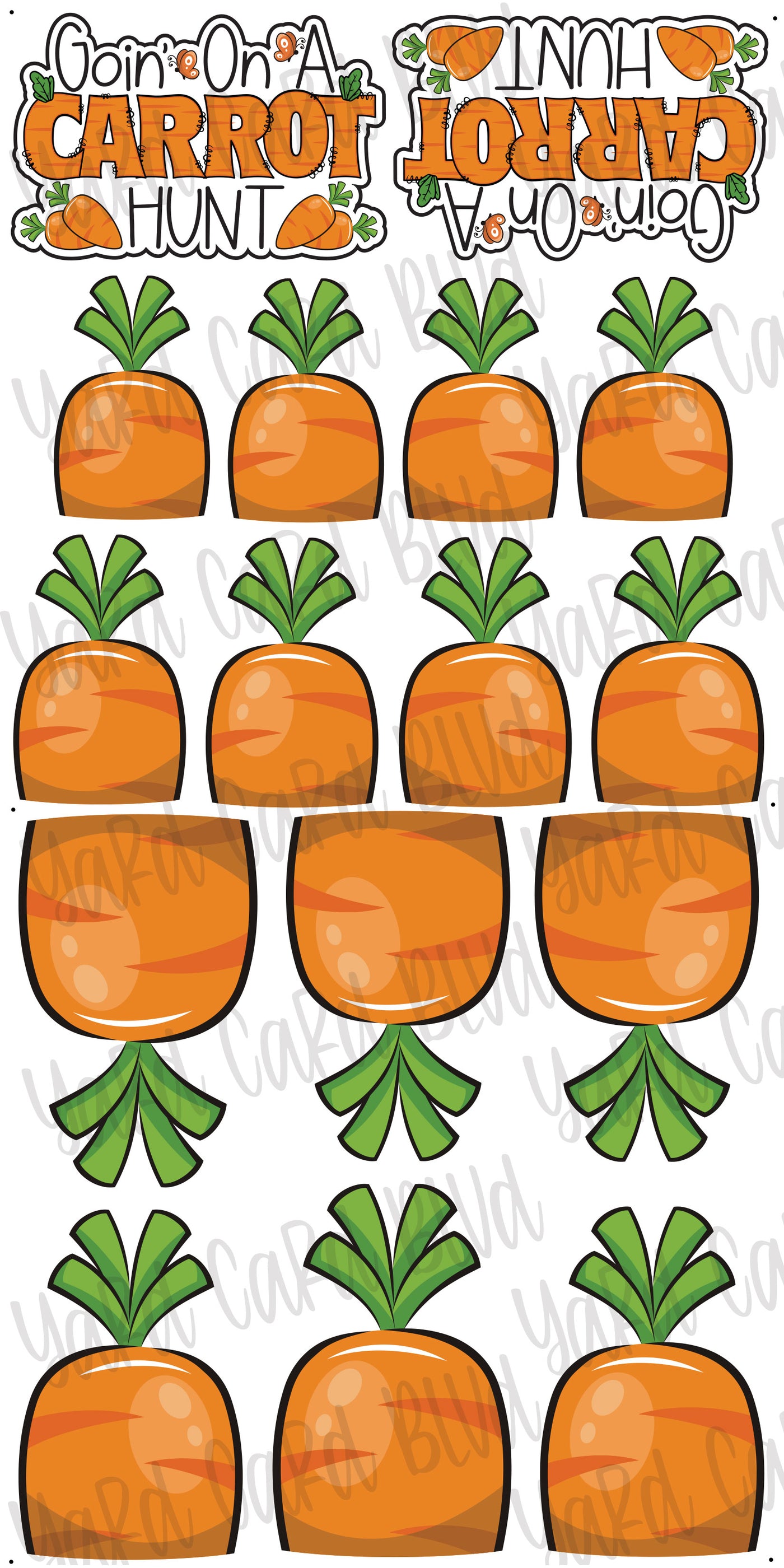 Goin' On A Carrot Hunt Double Set — Yard Card Blvd