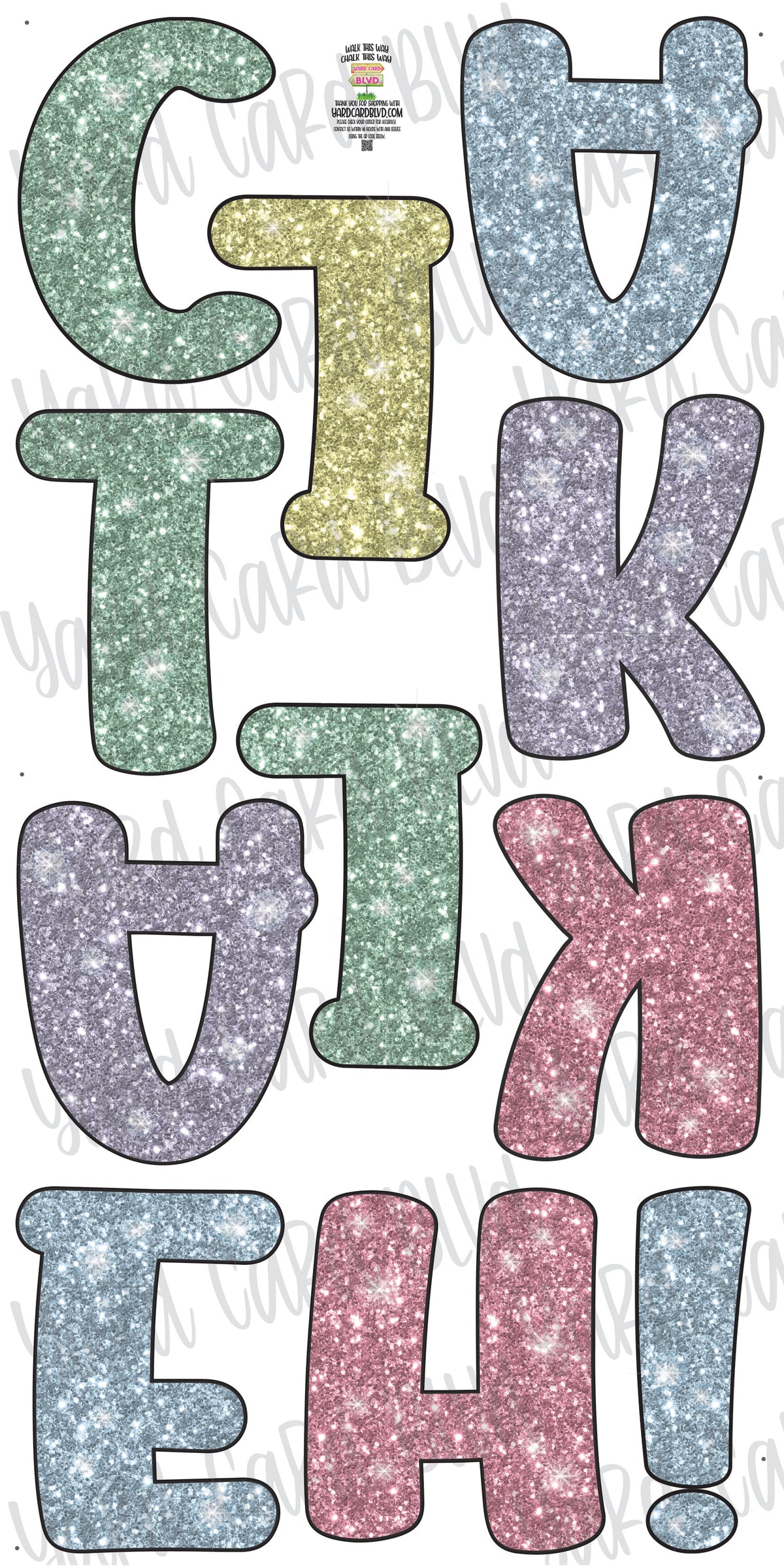 Chalk the Walk Letters and Flair — Yard Card Blvd