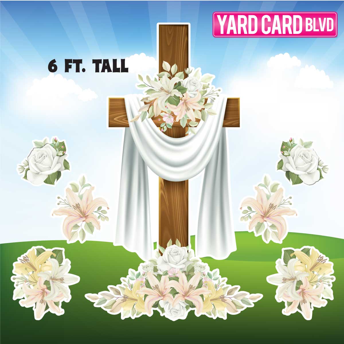 6 Foot Cross — Yard Card Blvd