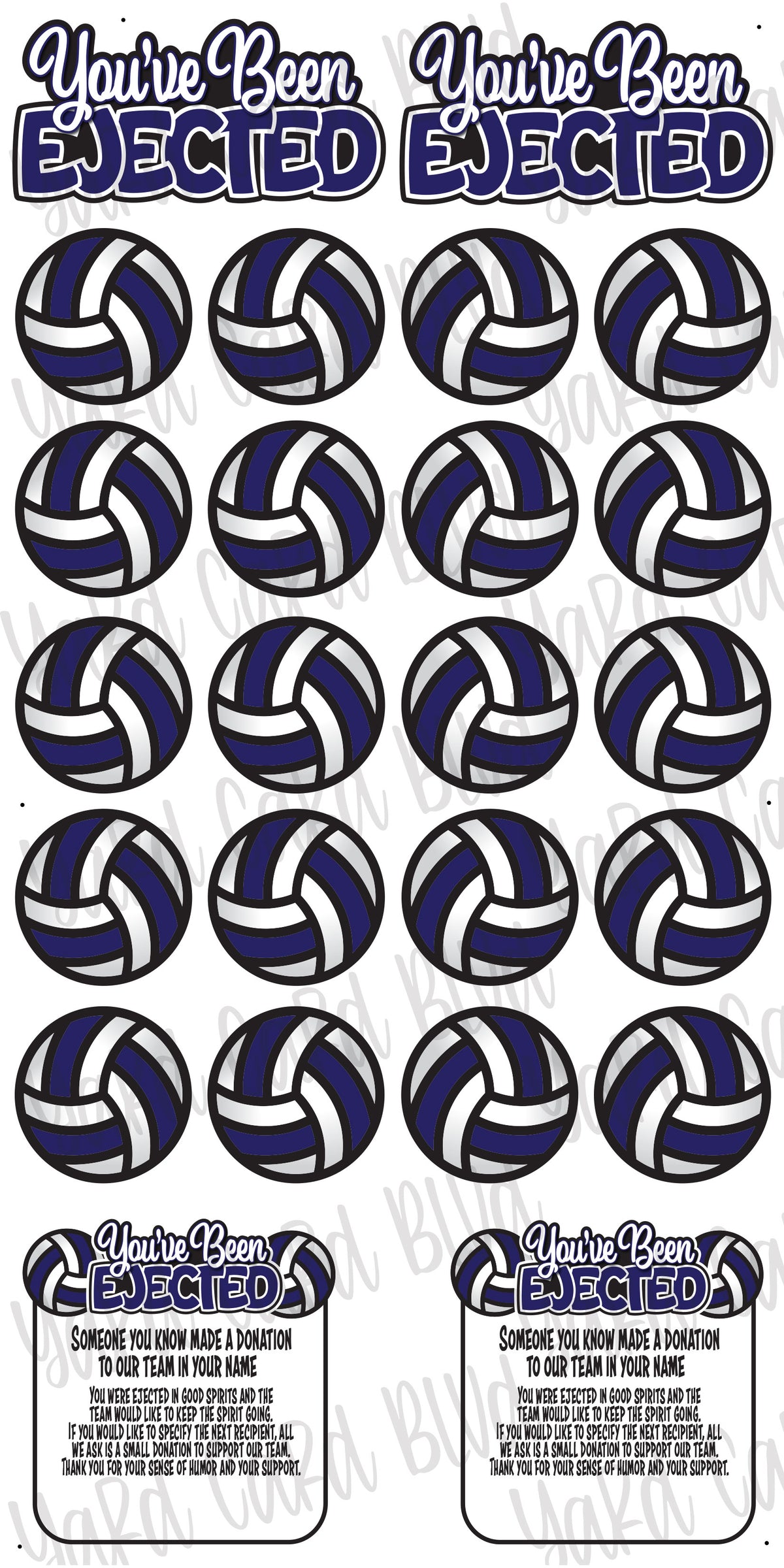 You've Been Ejected Double Fundraiser Set - Black and Navy — Yard Card Blvd