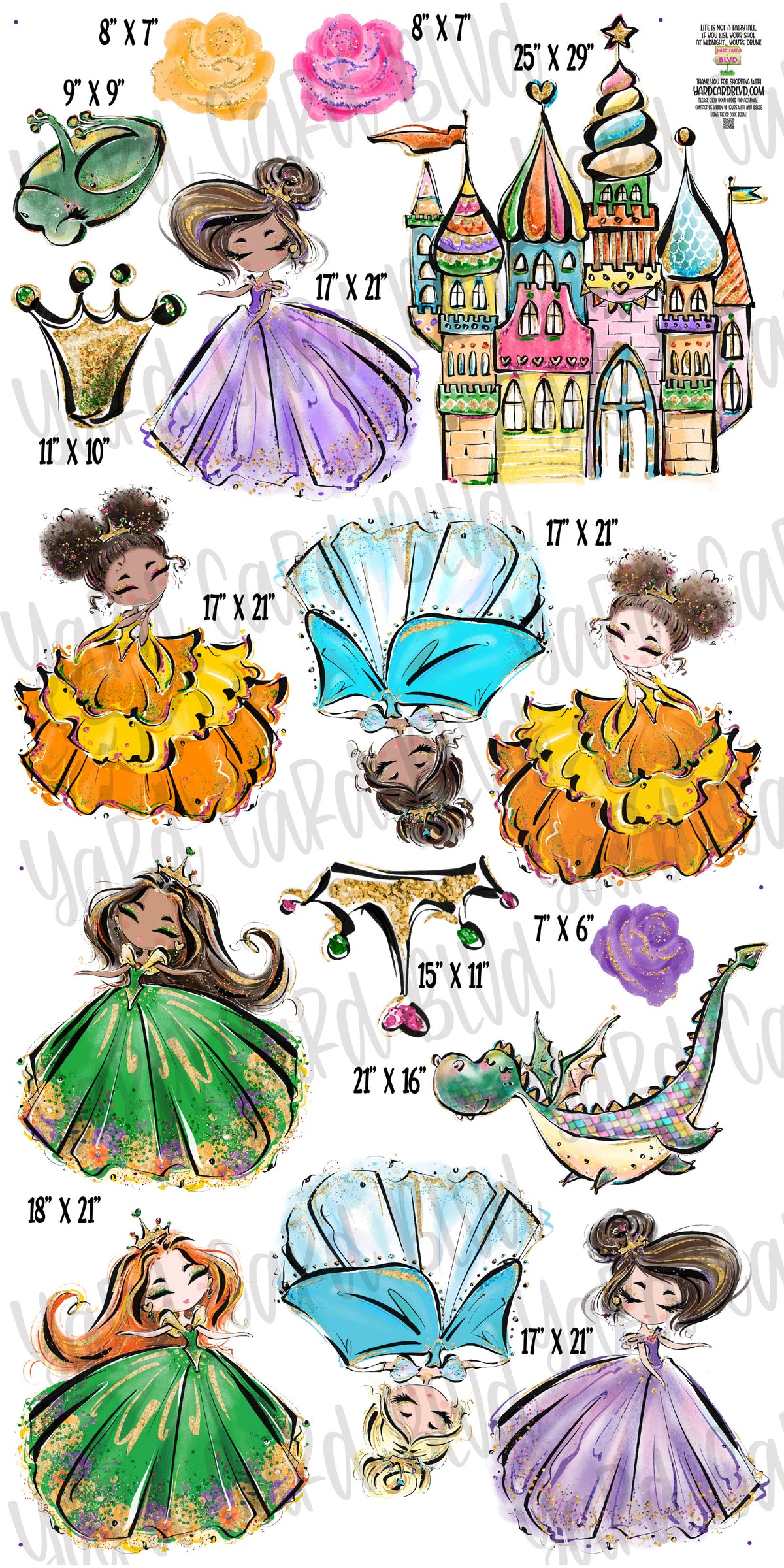 Fairytale Princess Diverse Set — Yard Card Blvd