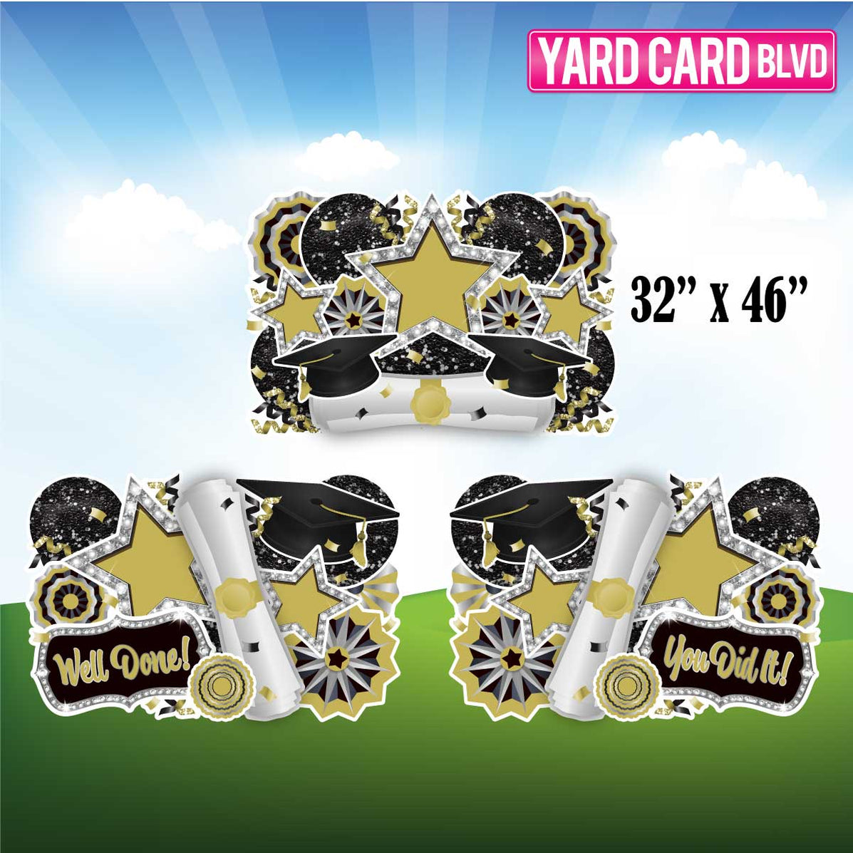 Graduation XL Panels — Yard Card Blvd
