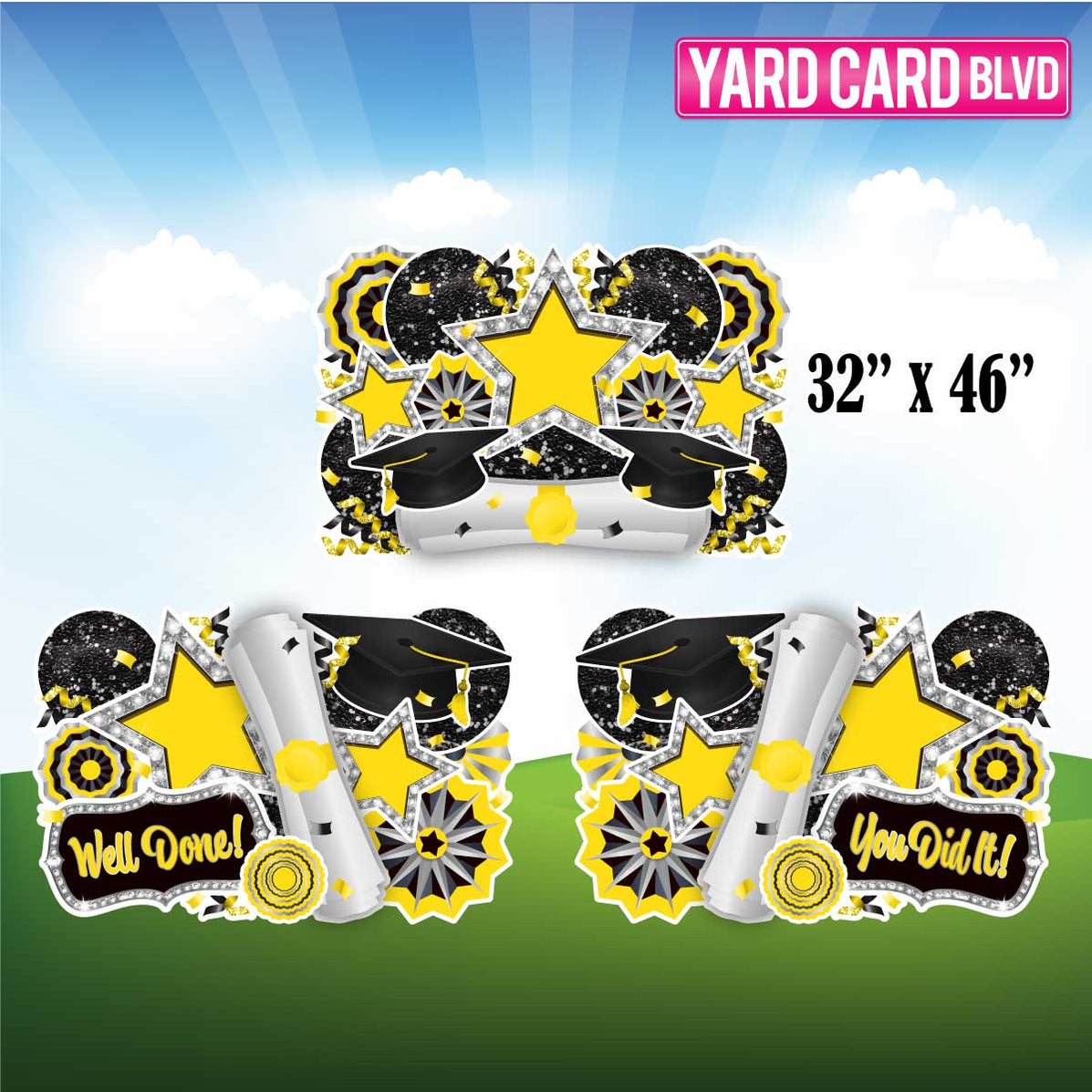 Graduation XL Panels — Yard Card Blvd