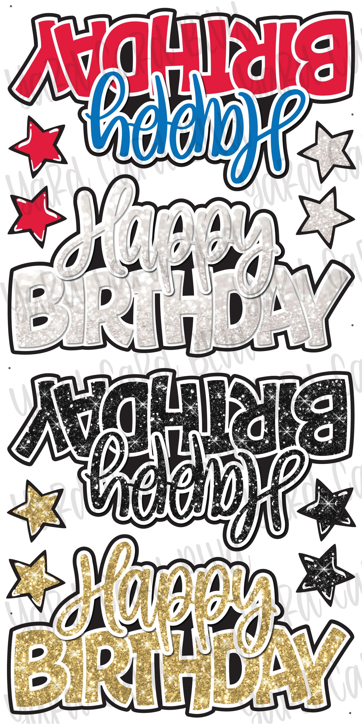 Happy Birthday Splash Set 54 — Yard Card Blvd