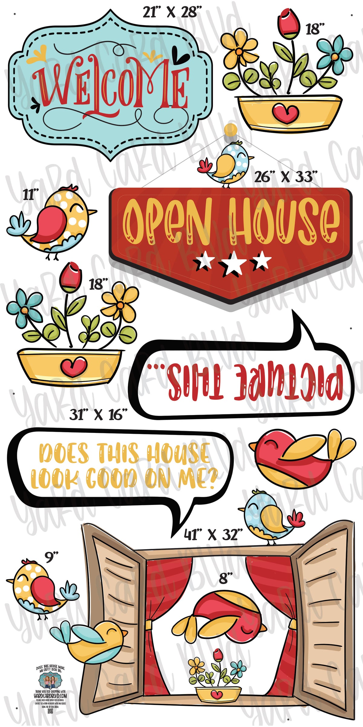Open House Splash Set with Photo Op — Yard Card Blvd