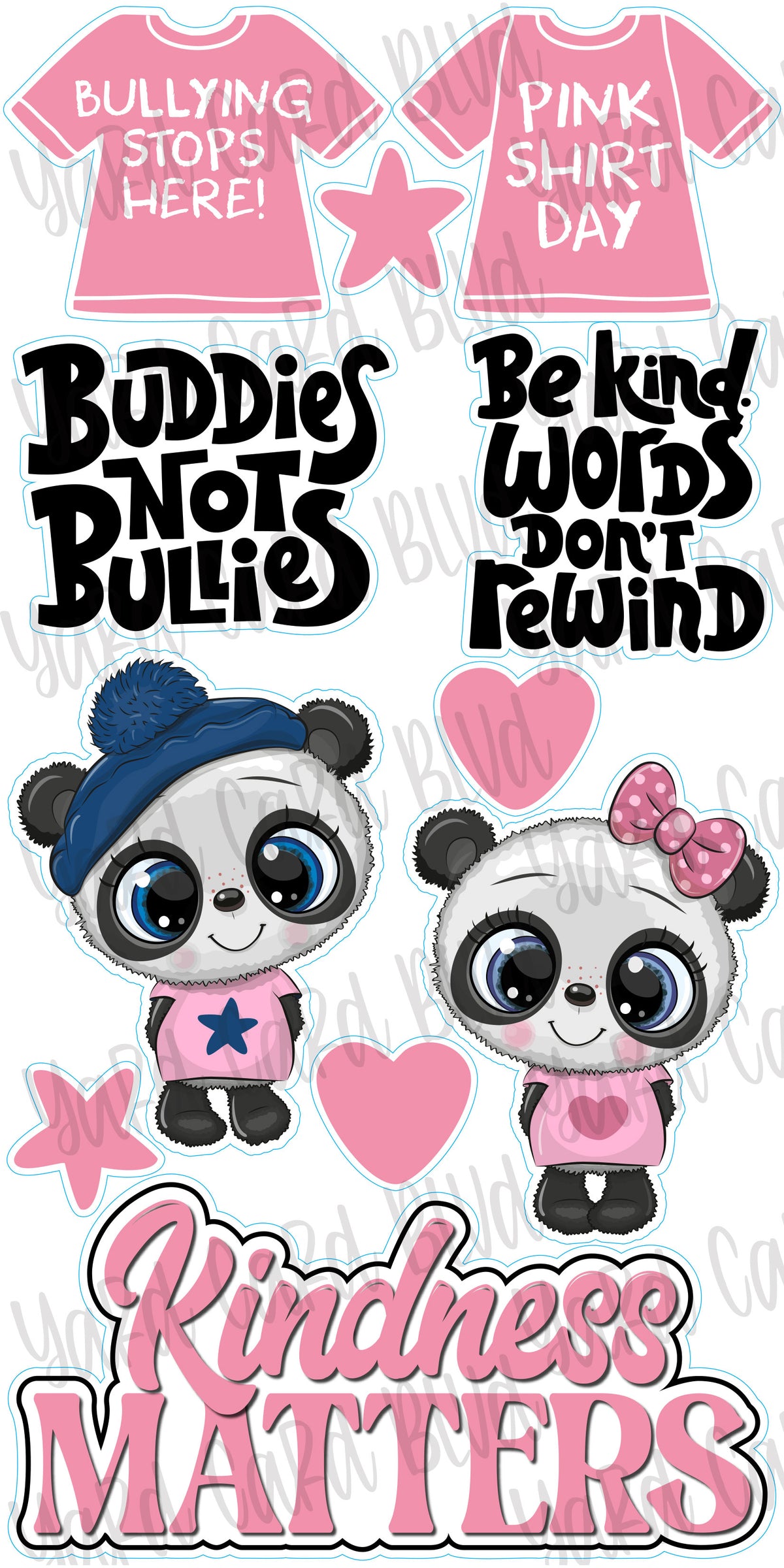 Kindness Matters Pink Shirt Set — Yard Card Blvd