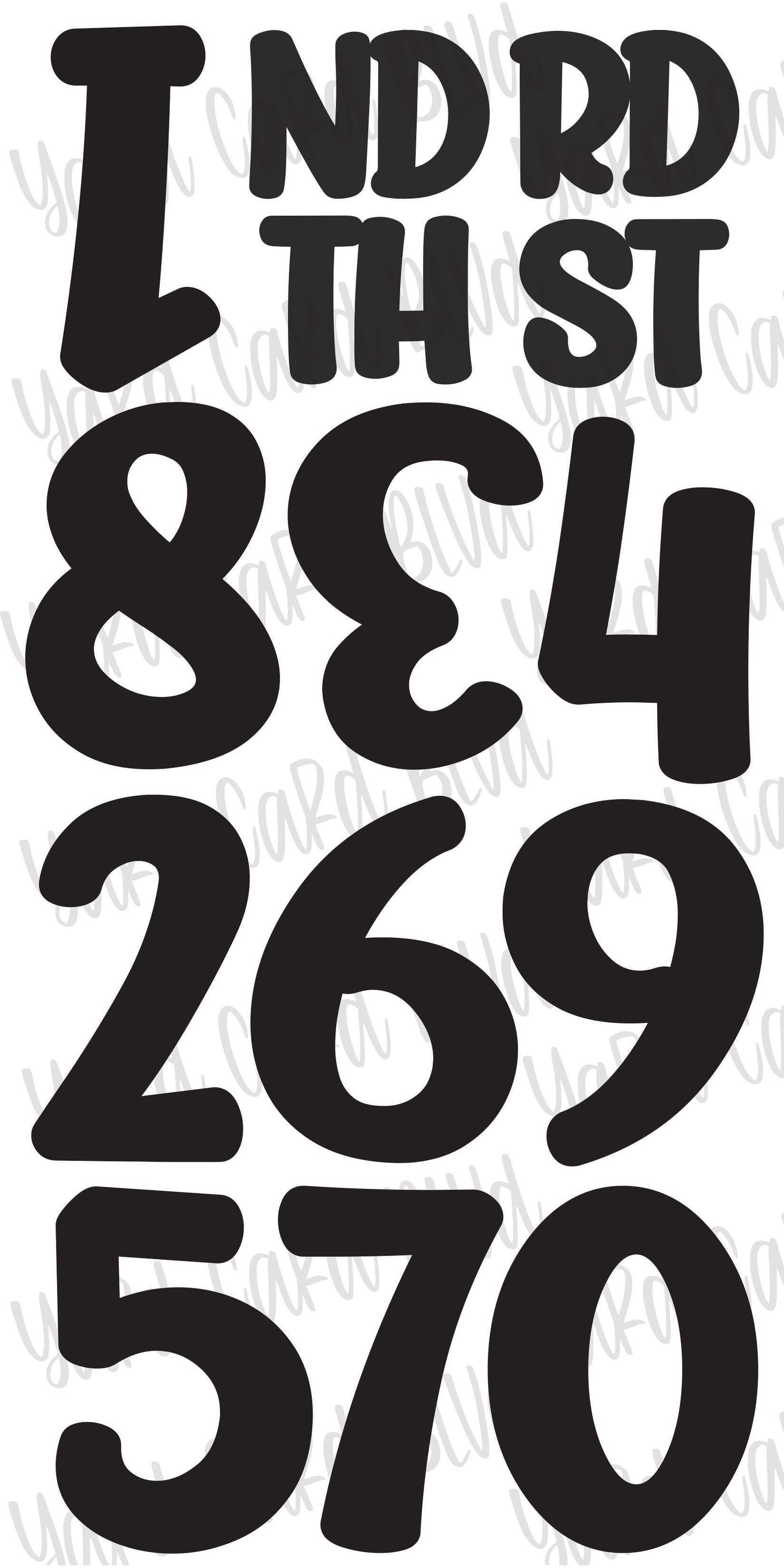 Numbers — Yard Card Blvd