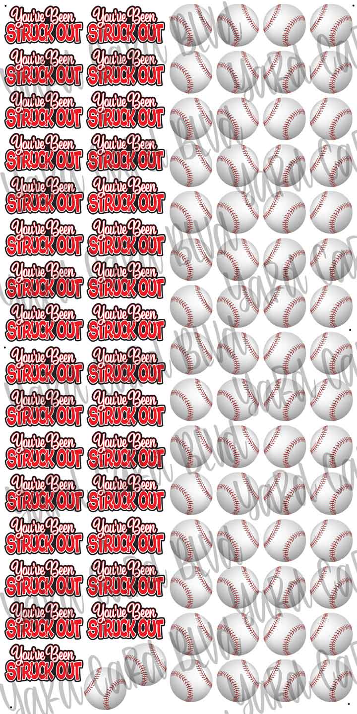 You've Been Struck Out Bitty Bouquets - Black and Red — Yard Card Blvd