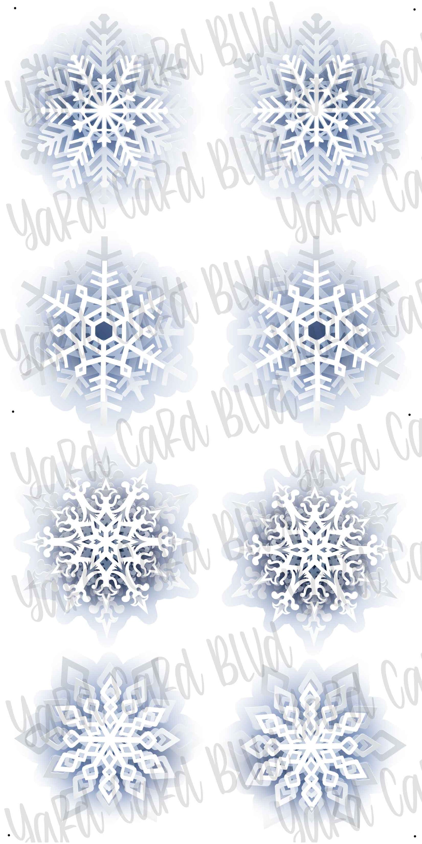 Twinkle Snowflakes with Light Holes — Yard Card Blvd