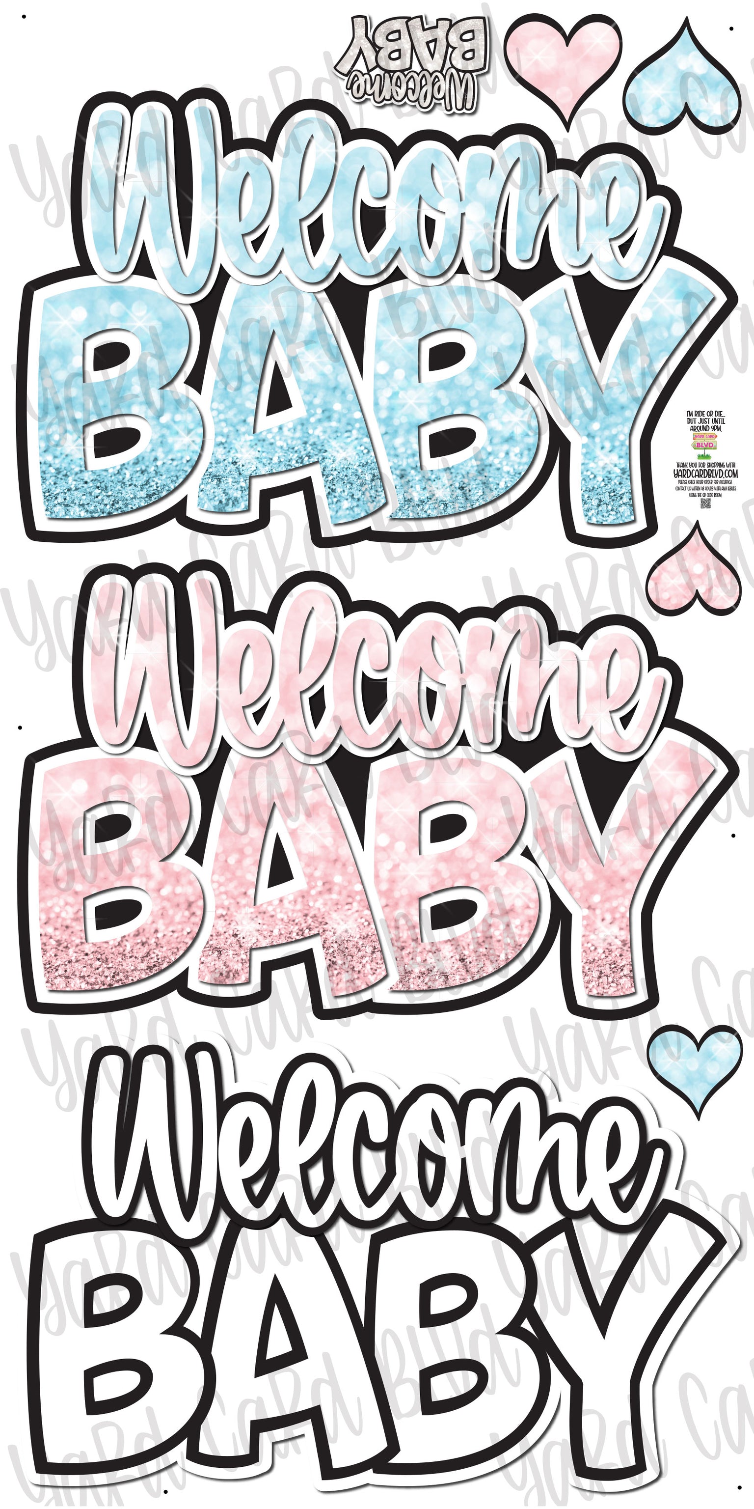 Welcome Splash Sets — Yard Card Blvd