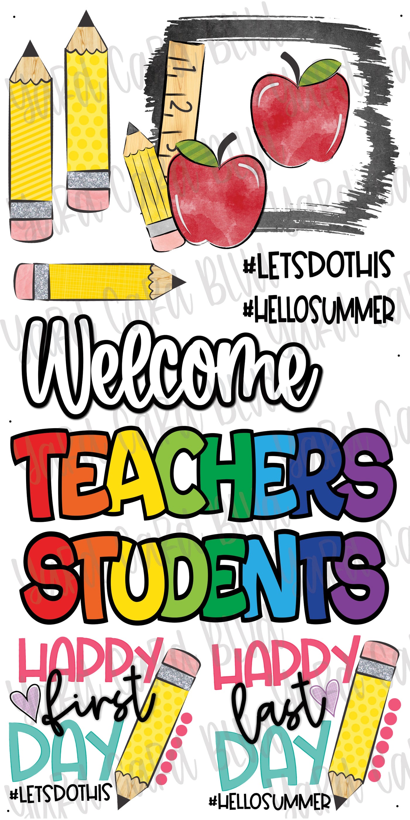 Welcome Teachers and Students Photo Frame — Yard Card Blvd