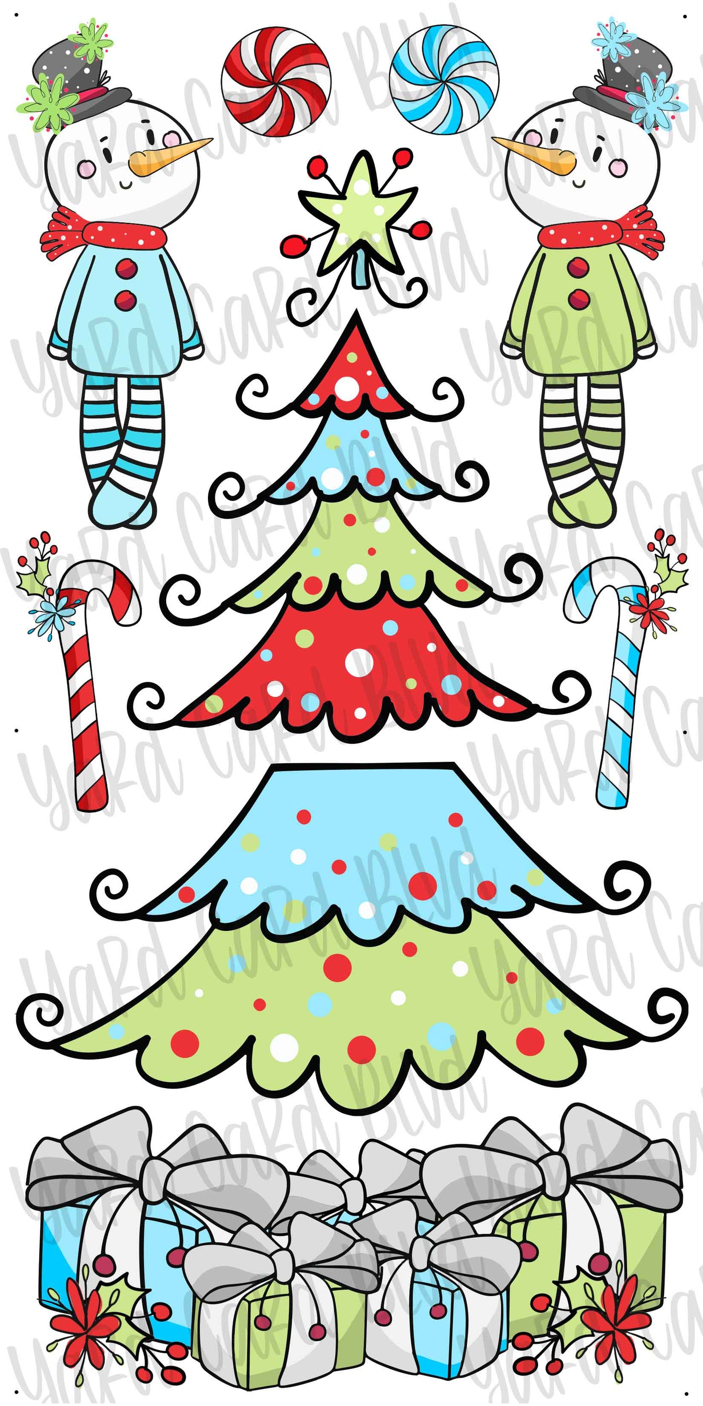 Whimsical Twinkle Tree with Light Holes — Yard Card Blvd
