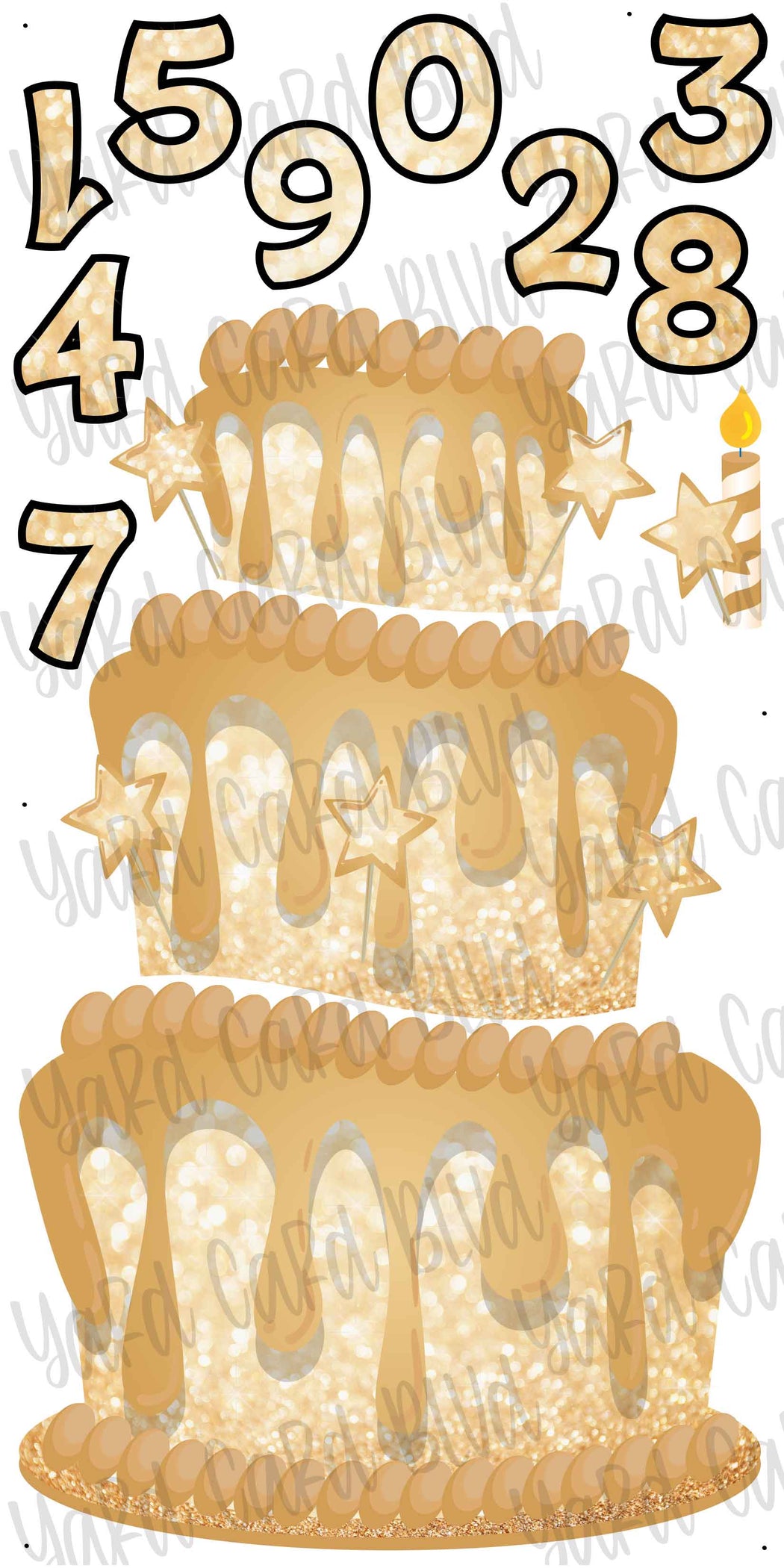 Colossal Cake! Mix & Match 10 Cake Set - YOU PICK COLORS! — Yard Card Blvd