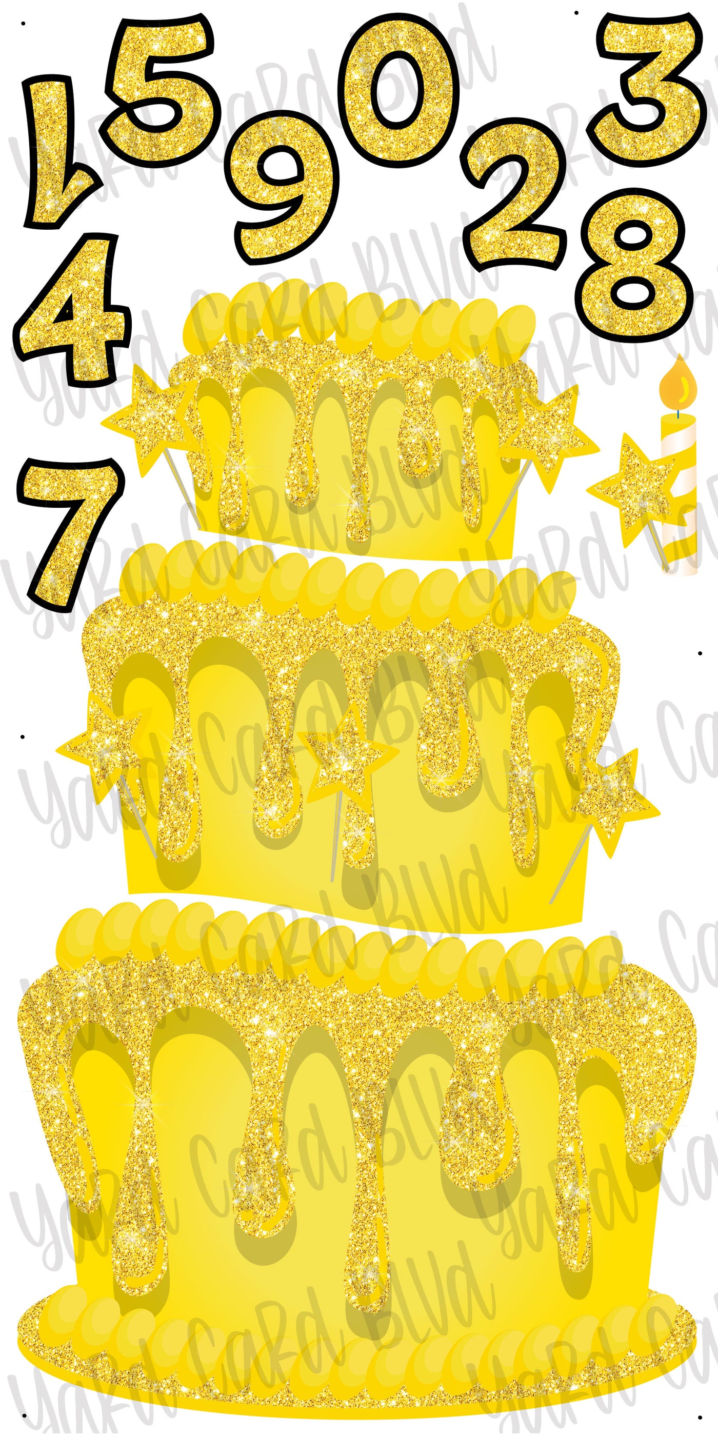Colossal Cake! Mix & Match 10 Cake Set - YOU PICK COLORS! — Yard Card Blvd